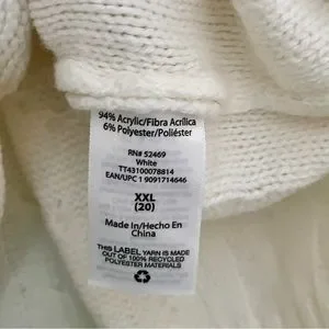Time and Tru | Sweaters | Time And Tru Like New Cream Plus Oversized ...